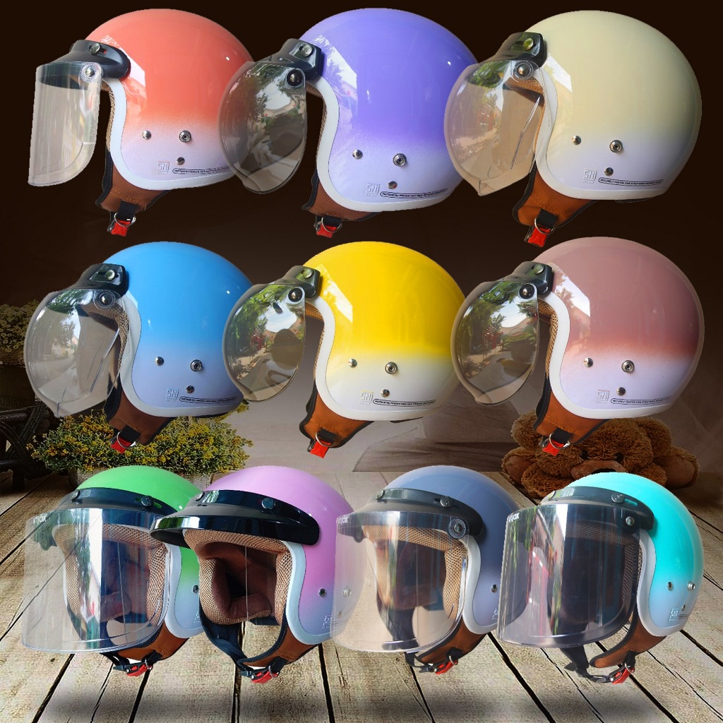 Jual Helm Bogo Dewasa CG Retro Classic Hijabers model kekinian dan ...