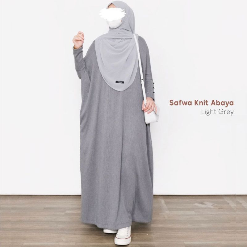 Jual SAFWA ABAYA KNIT IMPORT / ABAYA BATWING SYAR'I GAMIS ABAYA RIB KNIT IMPORT JUMBO | Shopee ...