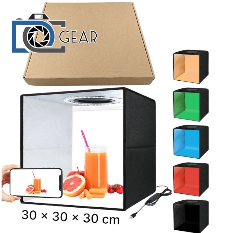 Jual Photo Studio mini box dengan Ring Light Led dan 6 backdrop ...