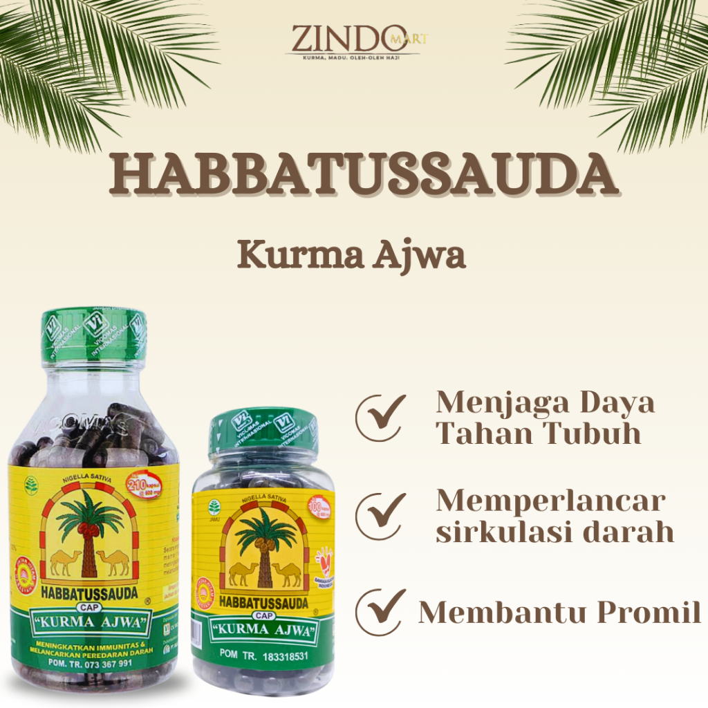 Jual Habbatussauda Cap Kurma Ajwa - Suplemen Jintan Hitam Imunitas ...