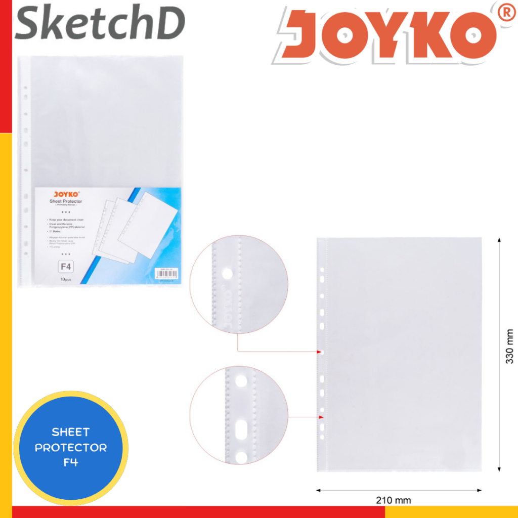 Jual Pelindung kertas F4 Joyko Sheet Protector SHP 201 10 isi 10 lbr ...