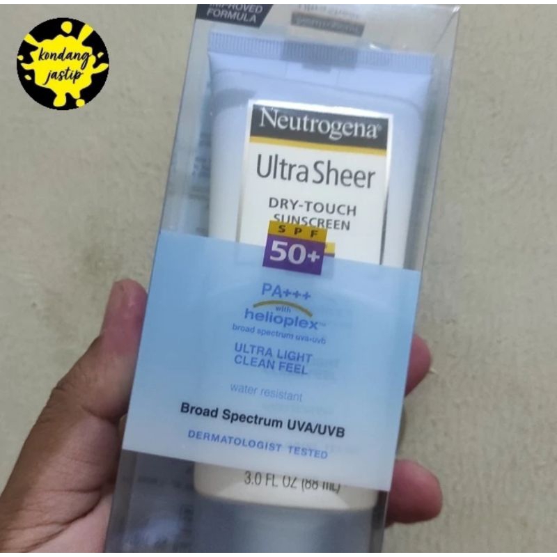 Jual neutrogena ultra sheer dry touch sunscreen spf 50 helioplex 88 ml ...