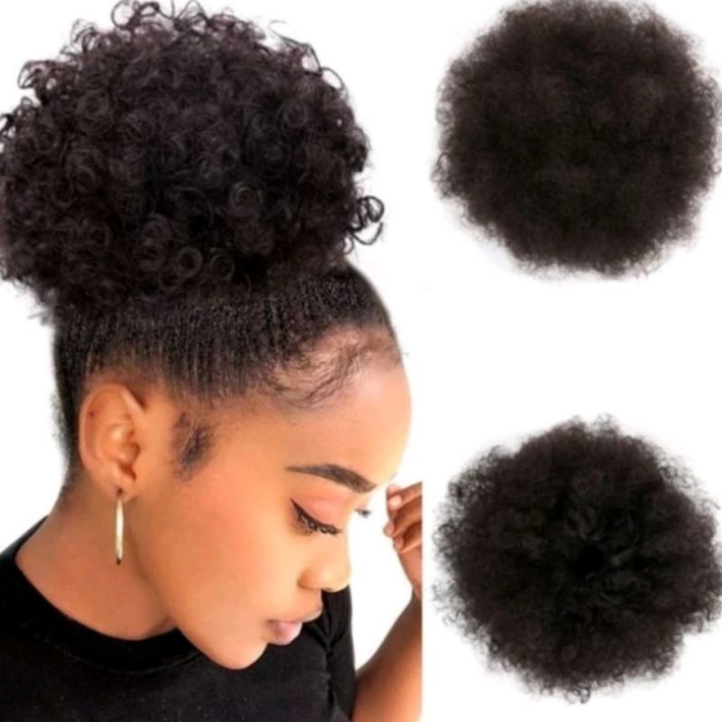 Jual Sanggul Kribo Cepol Kribo Afrika Hair Wanita Rambut Puff Afro ...