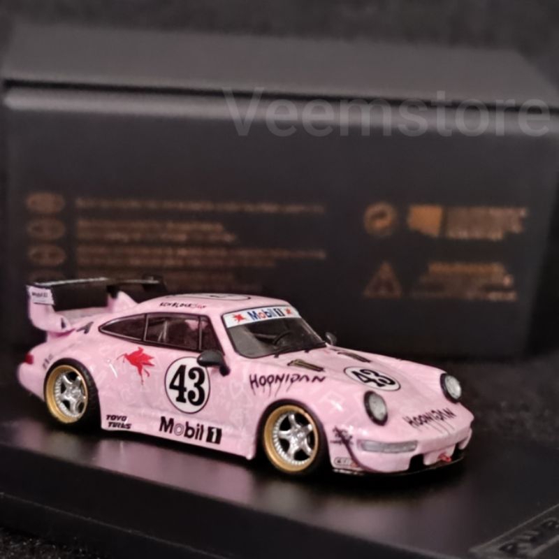Jual Die Cast 1:64 Porsche RWB 964 Hoonipigasus Pink 43 [King Model ...