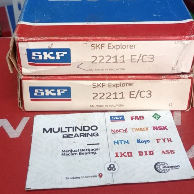 Jual Bearing 22211 E C3 SKF ORIGINAL | Shopee Indonesia
