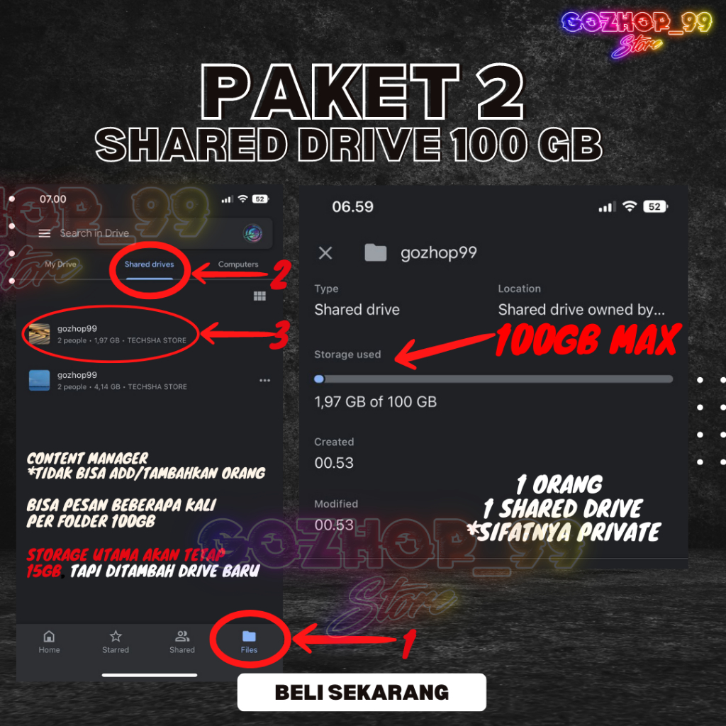 Jual [PRIVATE KAPASITAS] Google Drive Email Pribadi 100GB Gdrive ...