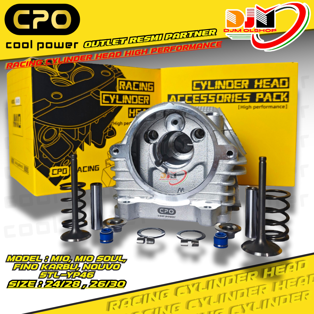 Jual Blok Cylinder Head Racing Mio Nuovo Mio Soul Fino Karbu Ukuran 24/ ...