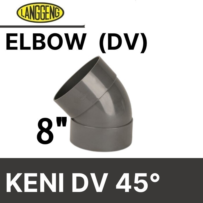 Jual Keni 45 derajat 8" inch D LANGGENG Elbow Knee Kenie L Knie 45 x 8 inch | Shopee Indonesia