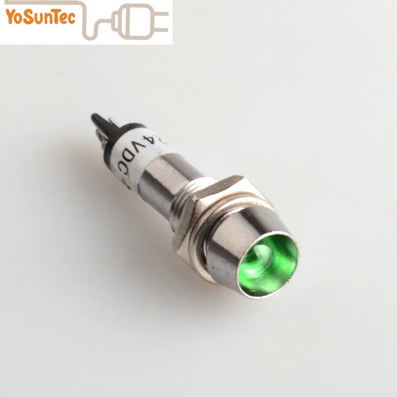 Jual Pilot Lamp LED Besi 24vdc 24v 24 v 24volt drat 8mm Lampu Panel ...