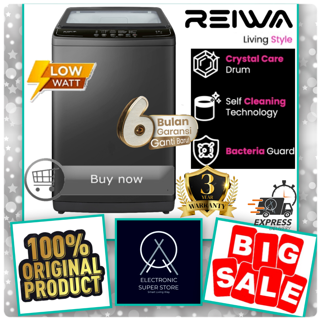 Jual MESIN CUCI REIWA 1 TABUNG TOP LOADING 11KG WT-1102CGR WT1102CGR ...