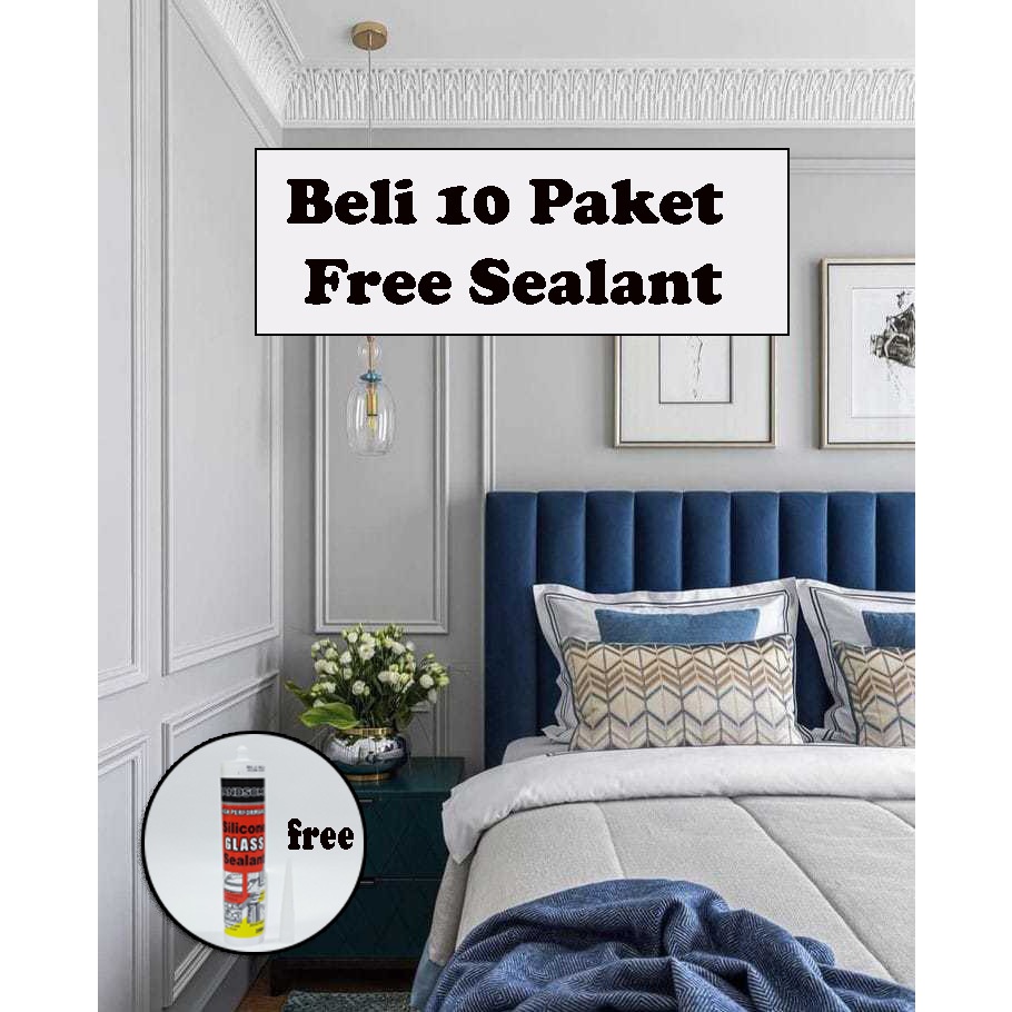 Jual WD PAKET PROMO 2 Pcs List Wall Moulding PVC Ukiran Dinding Lis ...