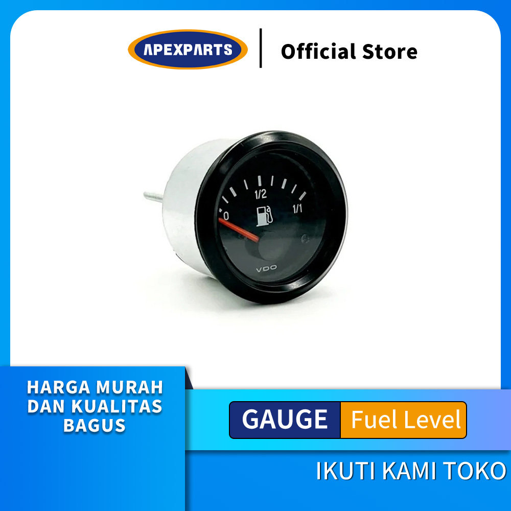 Jual VDO Fuel Gauge Meter 12V Meter 24V Meter Indikator BBM Solar ...