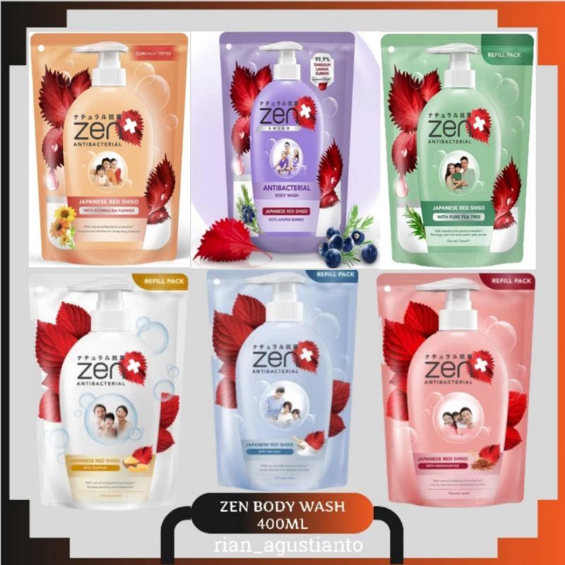 Jual Zen Body Wash Refill 400ml | Shopee Indonesia