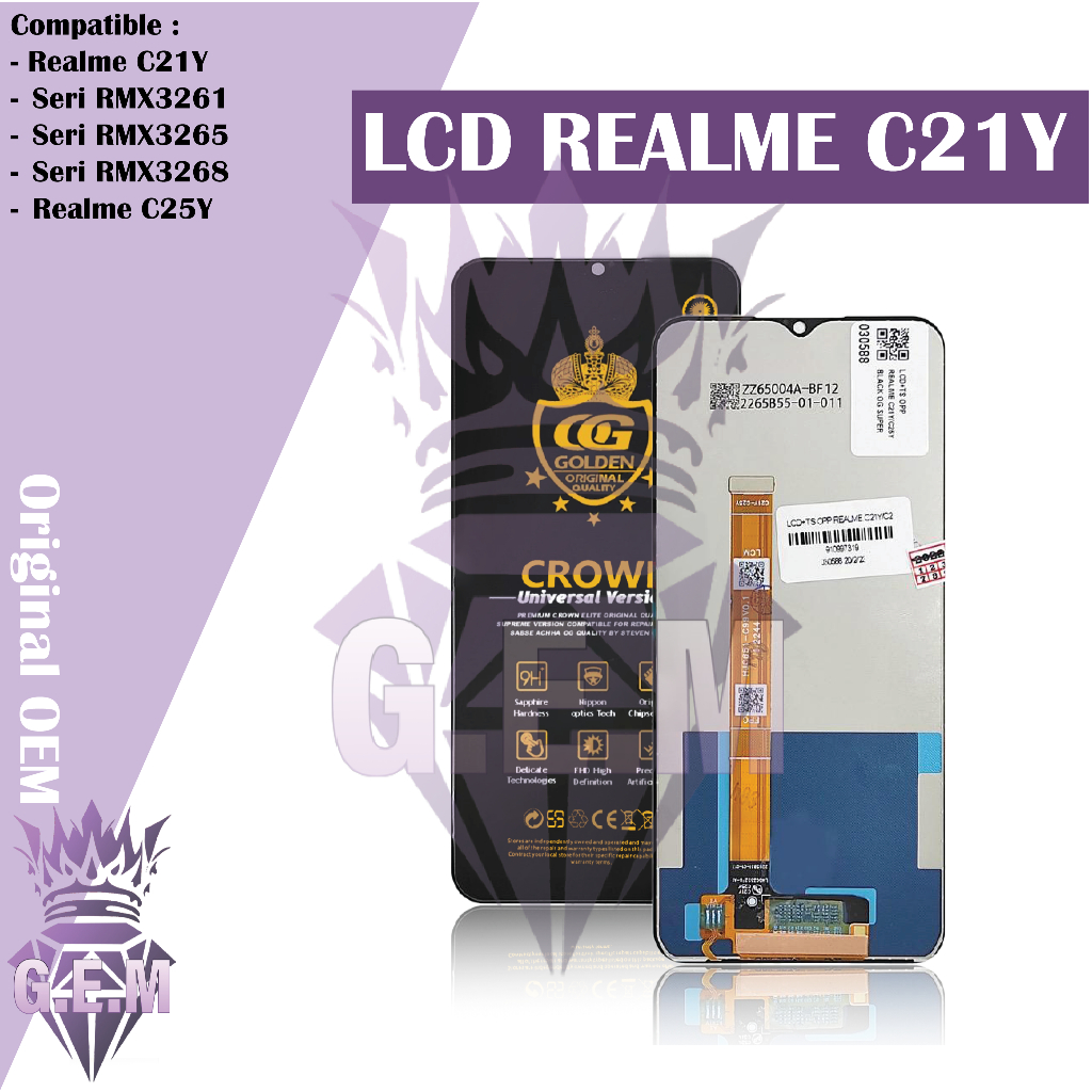 Jual LCD TOUCHSCREEN REALME C21Y RMX3261 - C25Y RMX3265 RMX3268 LCD TS FULLSET COMPLETE ORIGINAL ...