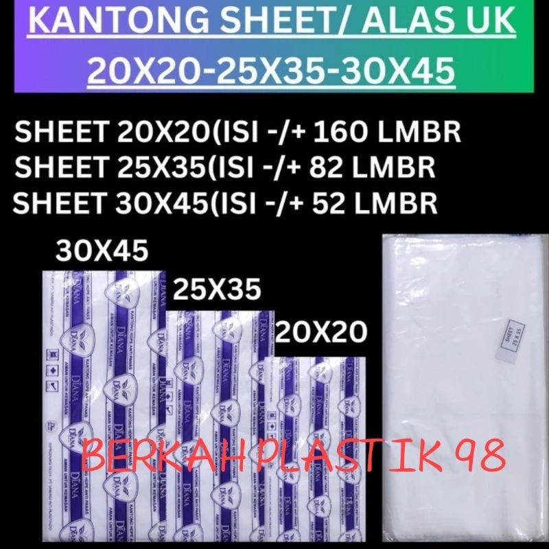 Jual Plastik Anti panas, Plastik Alas/Plastik Lembaran, Uk 30X45/25X35/20X20, Plastik Sheet ...