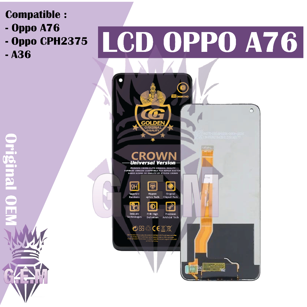 Jual LCD TOUCHSCREEN OPPO A76 CPH2375 - OPPO A36 LCD TS FULLSET COMPLETE ORIGINAL | Shopee Indonesia