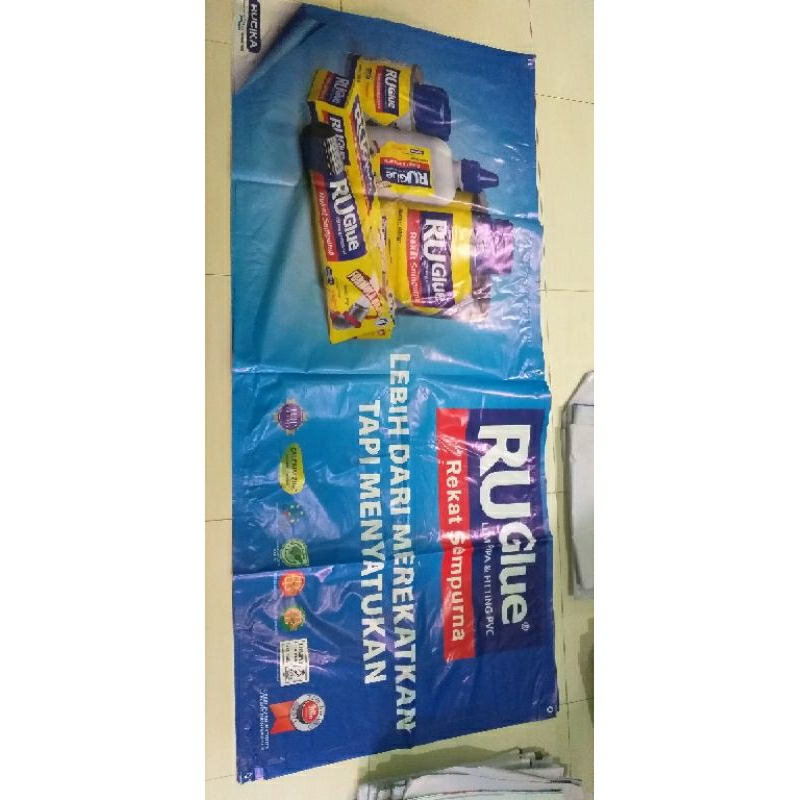 Jual Banner bekas BARU ! blm dipakai ! 1x2m ada ringnya | Shopee Indonesia