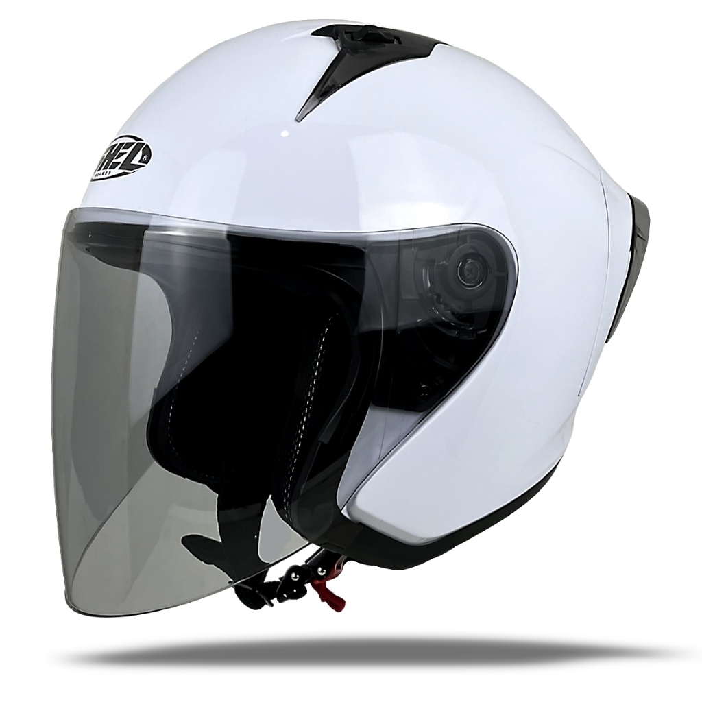 Jual Helm Half Face SHEL EQUALIZER Kaca Visor Hitam Smoke | Helm ...