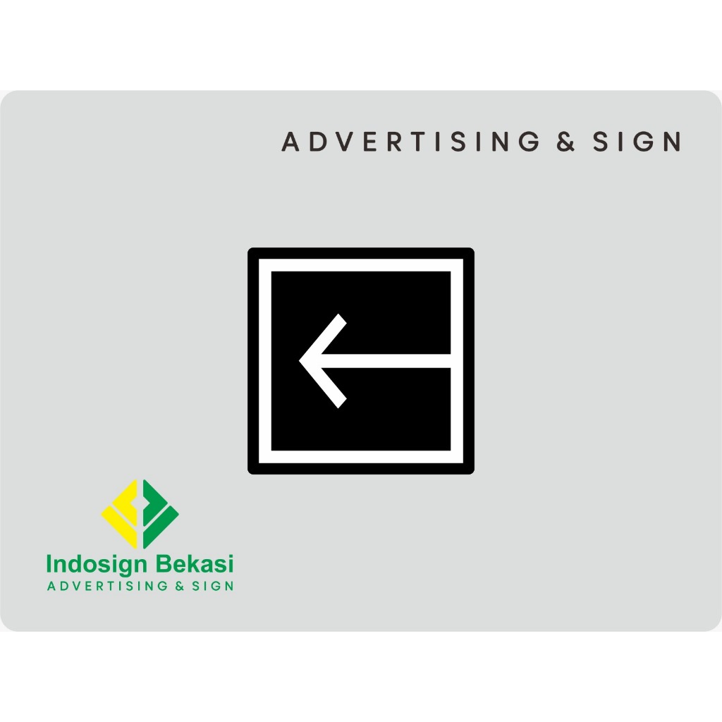 Jual Arah Tanda Panah Lurus Petunjuk Signage Acrylic Sign - KIRI ...