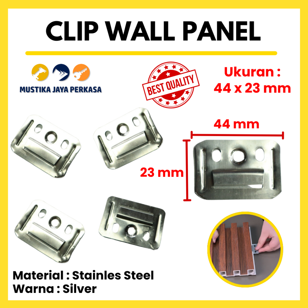 Jual (10 pcs) Clip Wall Panel / Klip Wall Panel Wallpanel 44 x 32 ...