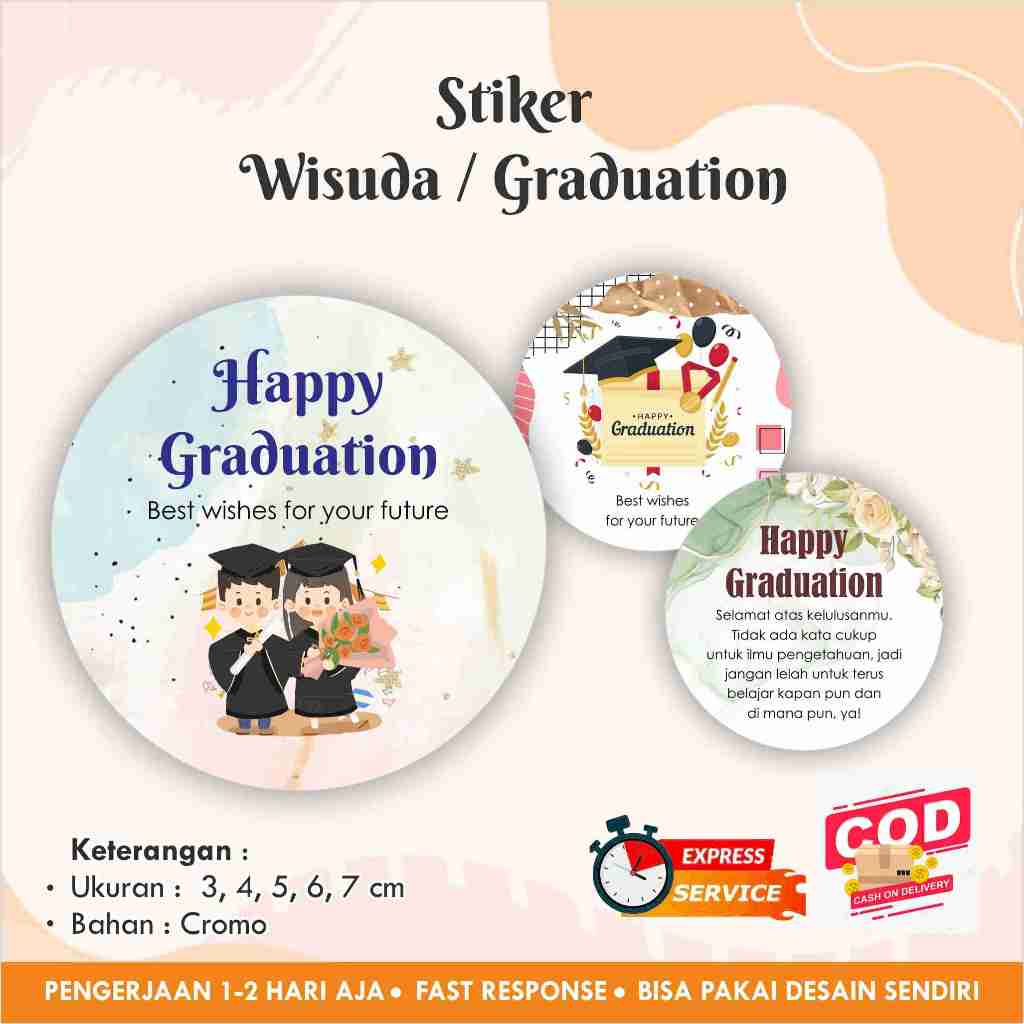 Jual [170 pcs] Stiker Graduation bulat cromo / Wisuda | Shopee Indonesia