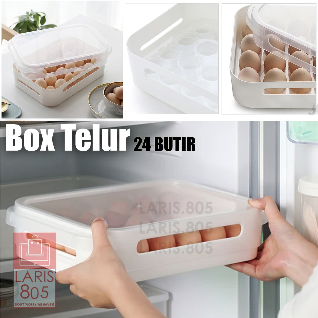 Jual Box Telur Tempat Penyimpanan Telur 24 Butir/ Tempat Telur/ Rak ...