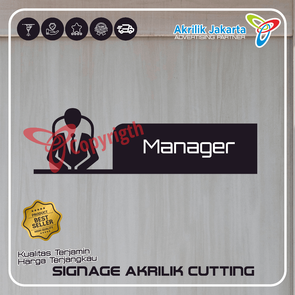 Jual Papan Nama Akrilik cutting Nama ruangan / Name Room signege custom ...