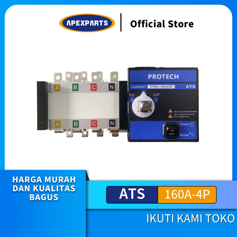 Jual ATS 4P 160A Ats Dual Power Automatic Switch Pln Genset ATS 160A 4P ...