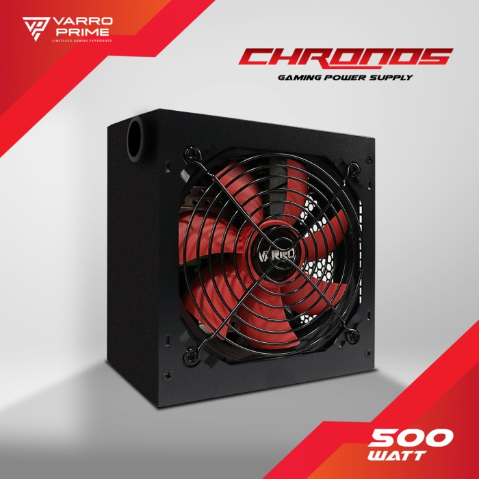 Jual PSU Varro Chronos 500W Power Supply 500 Watt Black PSU PC Komputer ...