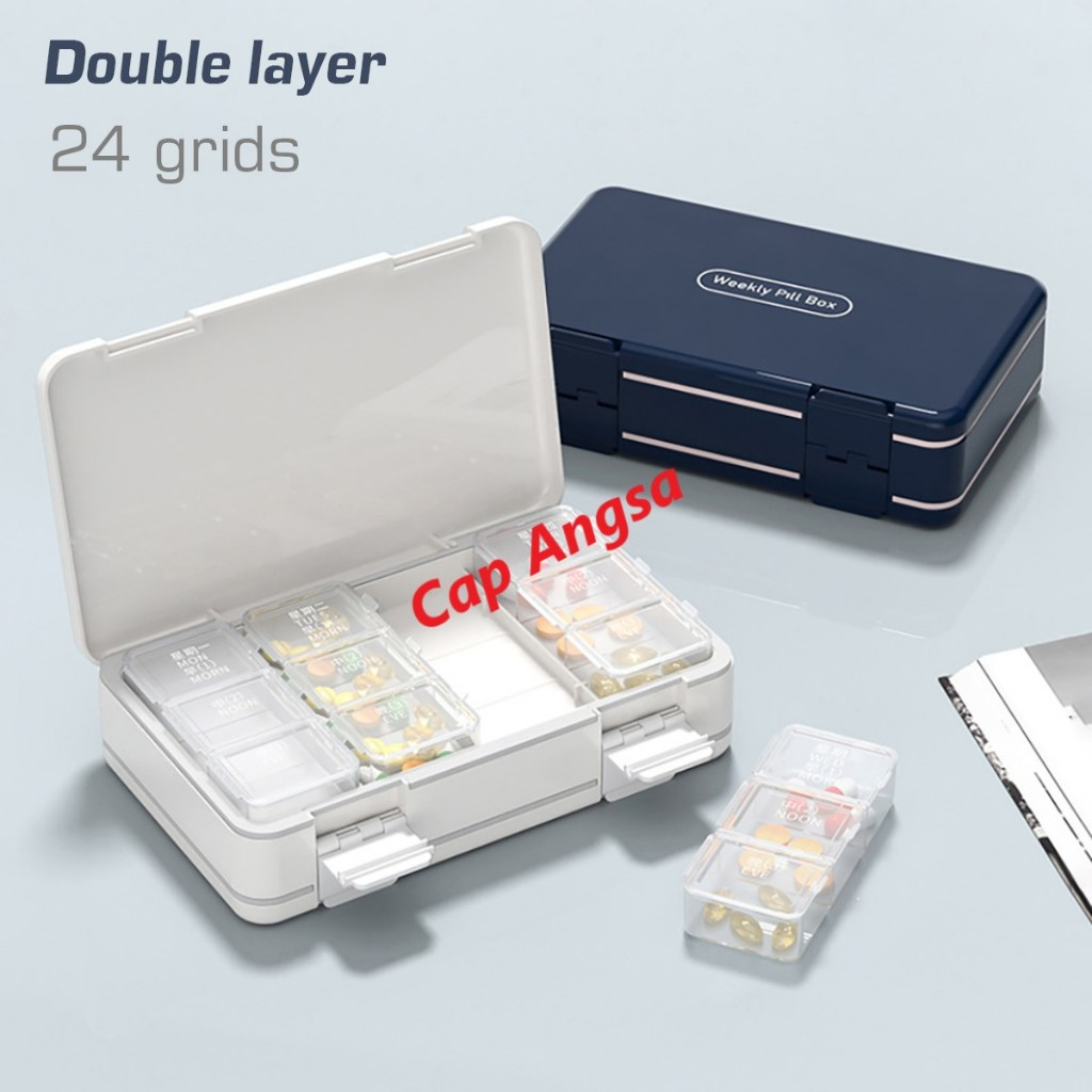 Jual TEMPAT OBAT WEEKLY 7 HARI DAYS MINGGUAN TRAVEL ORGANIZER PIL BOX ...