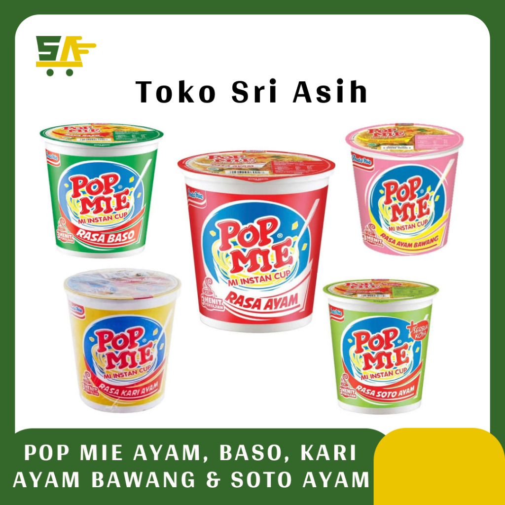 Jual Pop Mie Rasa Ayam/Baso/Kari Ayam/Ayam Bawang/Soto Ayam ( 75gr ...