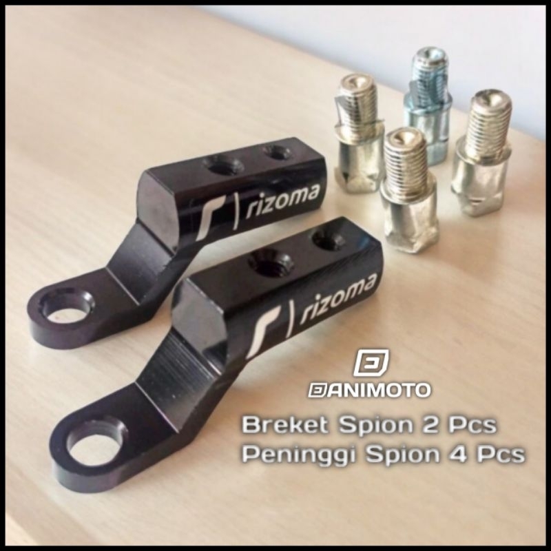 Jual 2pcs Breket Spion Plus 4pcs Peninggi Spion Motor Paket Honda Beat ...