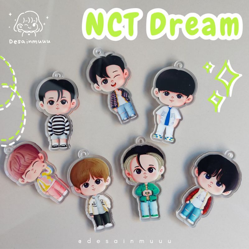 Jual Keychain Acrilyc NCT Dream + lightstick charm by desainmuuu ...