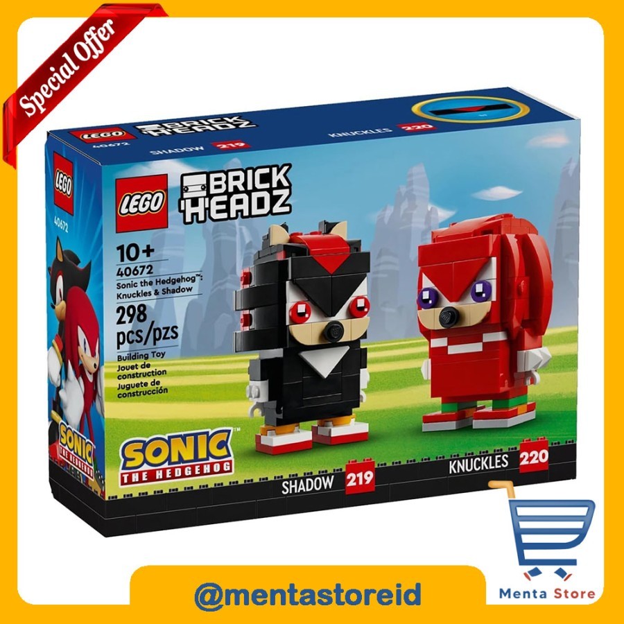 Jual LEGO Brickheadz 40672 Sonic the Hedgehog™: Knuckles & Shadow ...