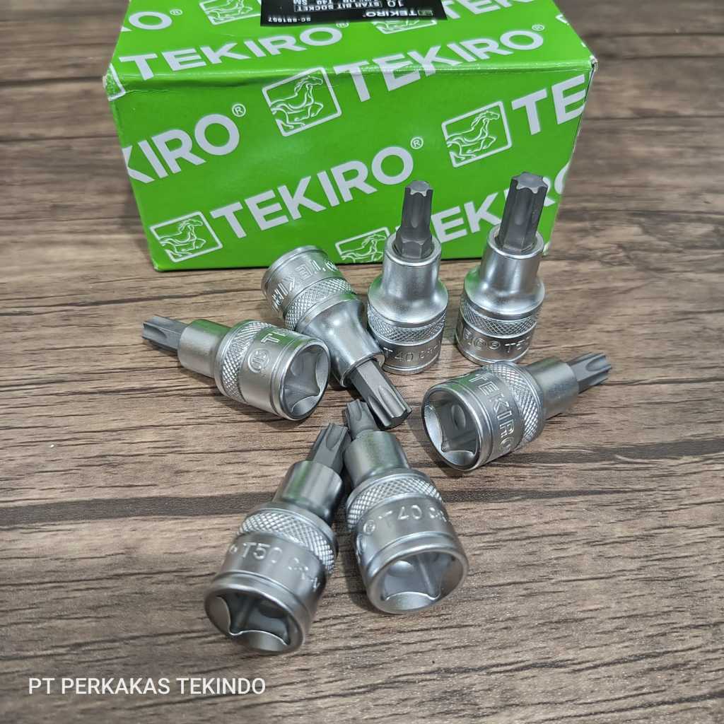Jual TEKIRO STAR BIT SOCKET T40/T50 1/2 inch Kunci Mata Sock Bintang T50/T40 Starbit kunci ...