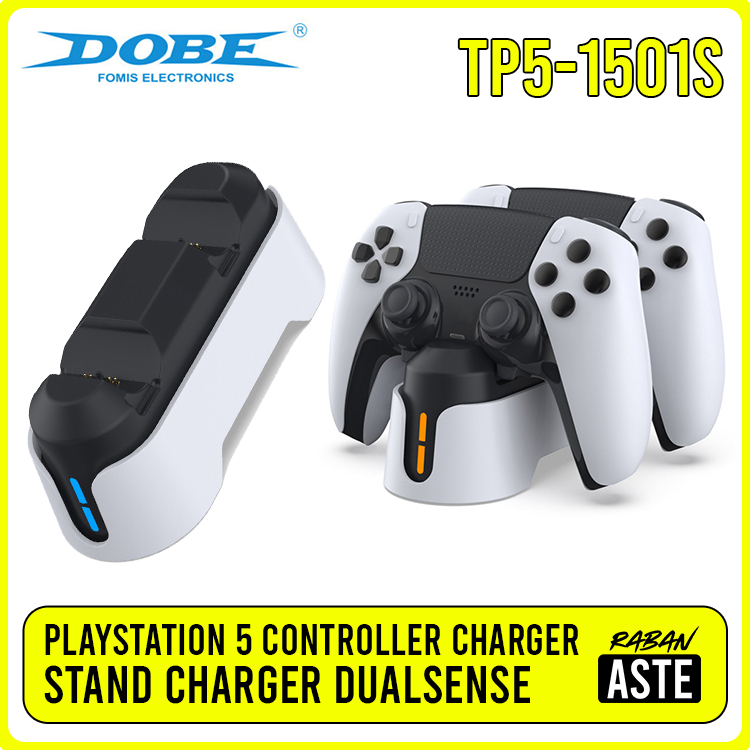 Jual Dobe Charger Joystick PS5 Dual Fast Charging Dock LED Power ...
