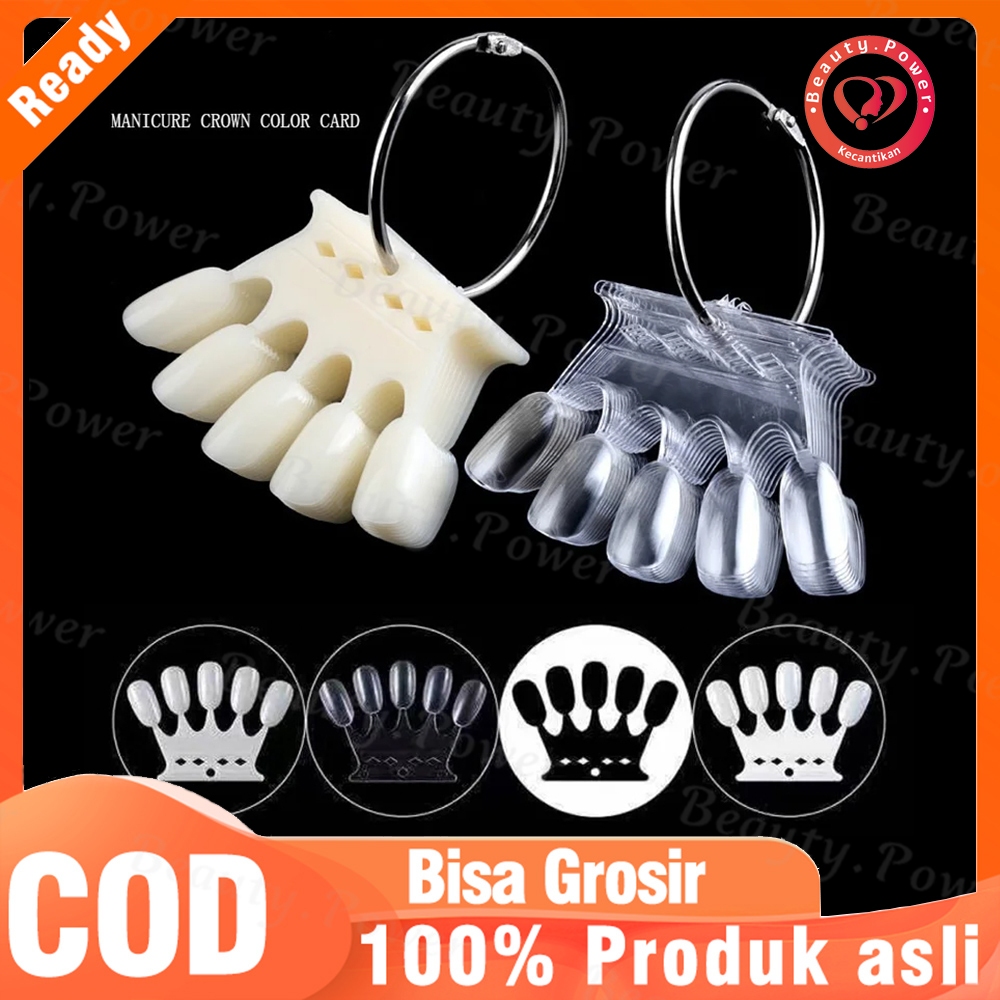 Jual 50pcs Display Kuku Oval Nail Art Warna Kutek Nail Art Ring Chart ...