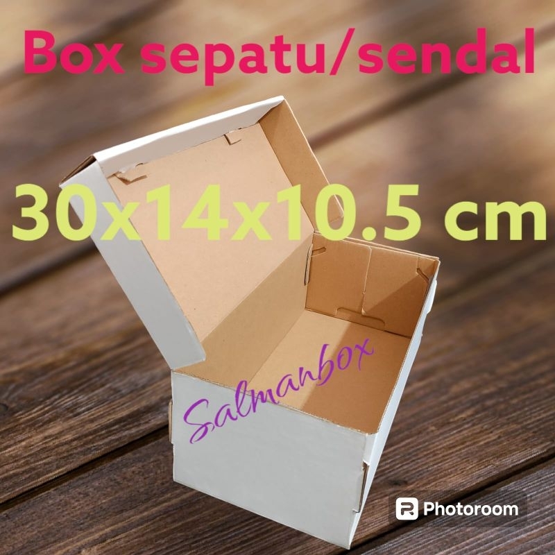 Jual box sendal / box sepatu size 30x14x10.5 cm (box sandal slop ...