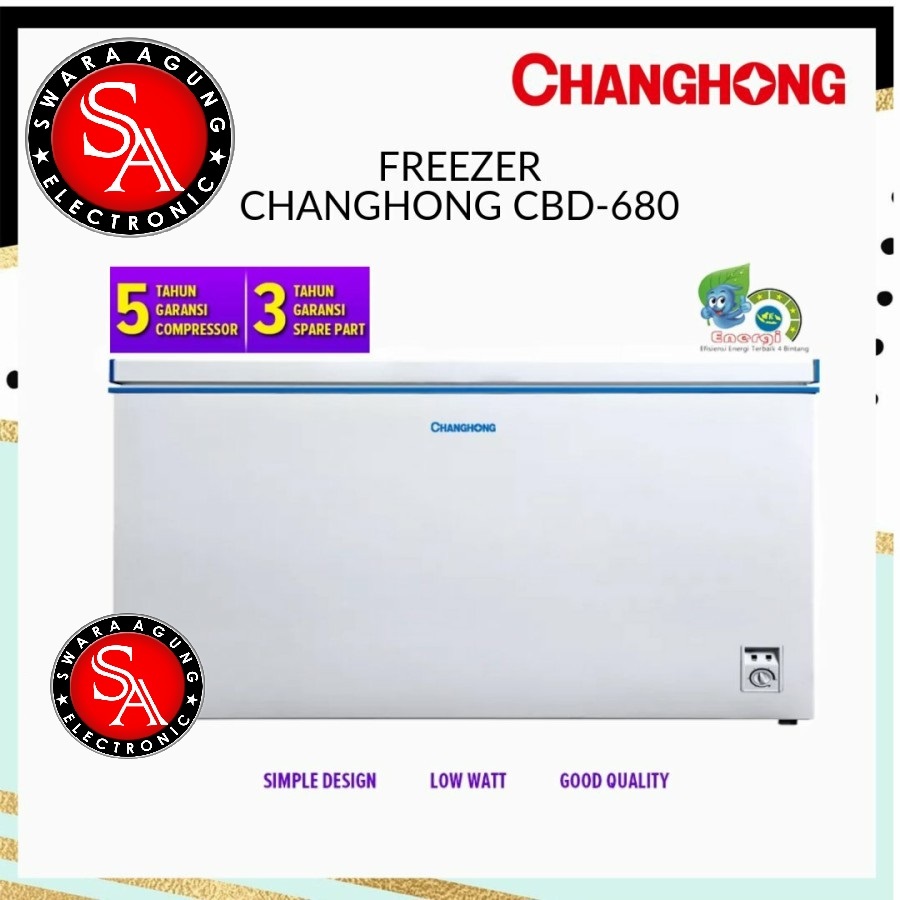 Jual Chest Freezer 600 Liter Changhong Type : CBD 600 - Chiller ...
