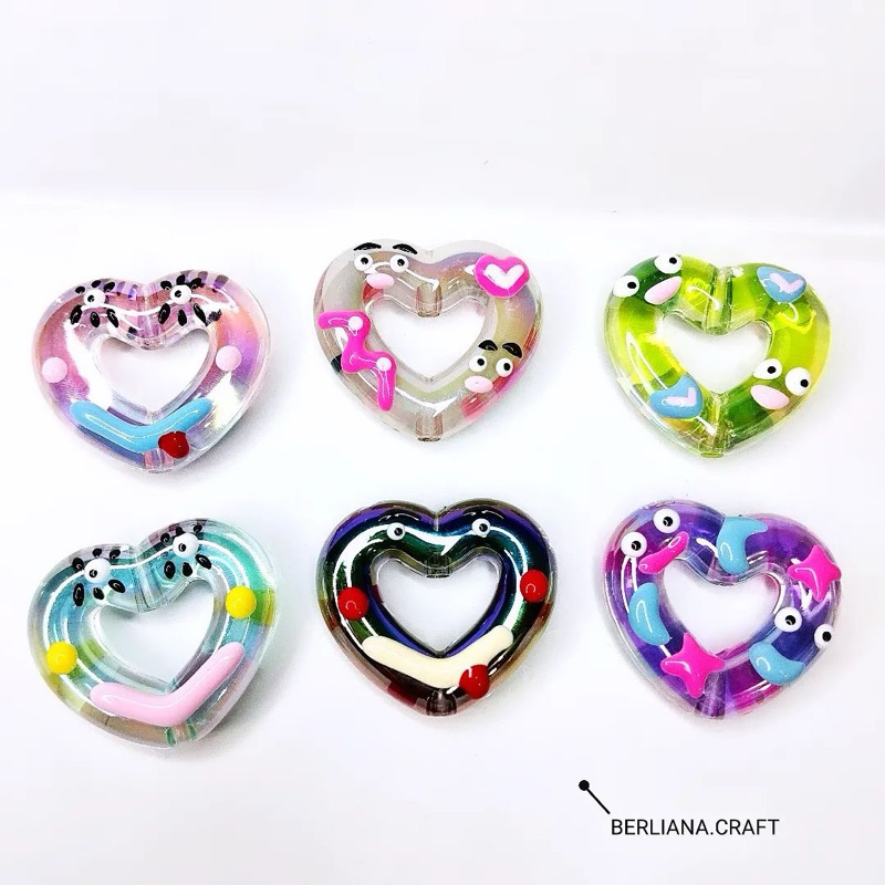 Jual (1pcs) Manik Love Donat Mata Lukis UV Luxury | Shopee Indonesia