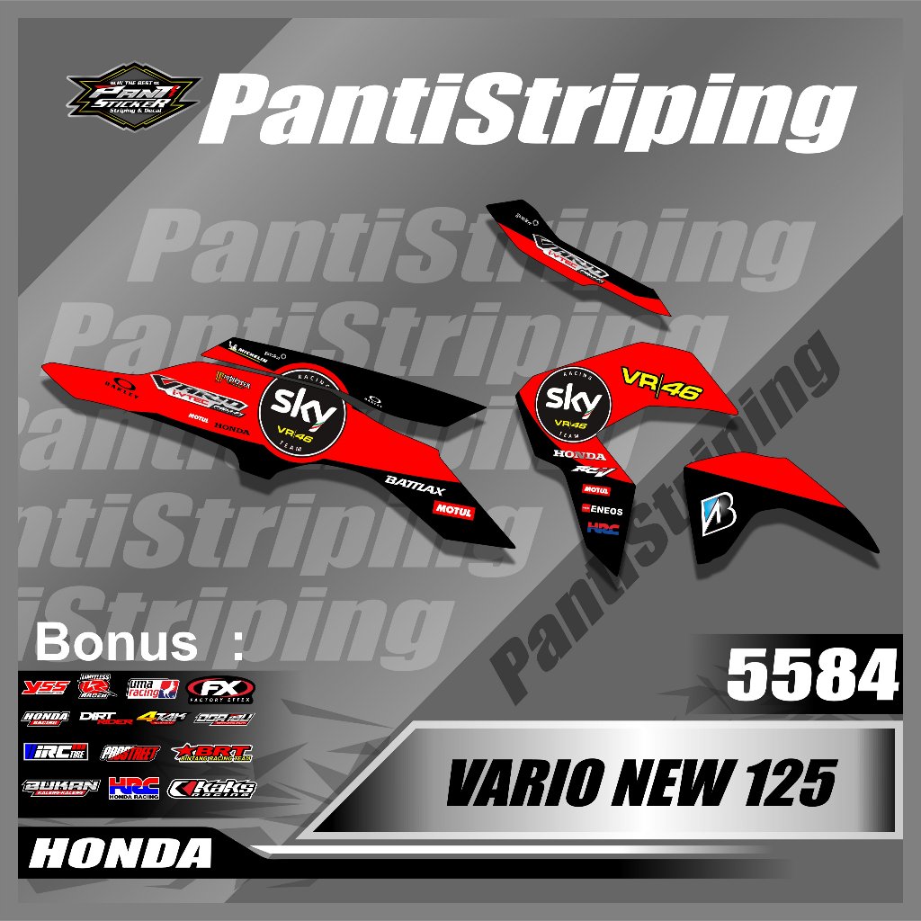Jual Sticker striping motor vario new Variasi Semifull - sticker Motor ...