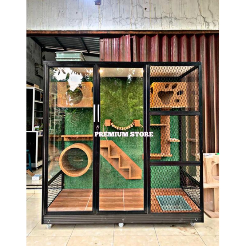 Jual Kandang kucing premium kandang kucing minimalis cat aquarium cat ...