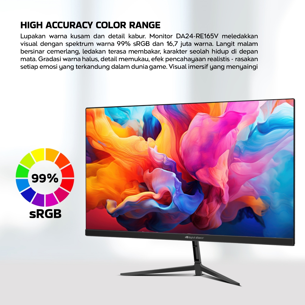 Jual Monitor LED Digital Alliance 24" Inch 1080p FHD IPS 165Hz 1ms ...