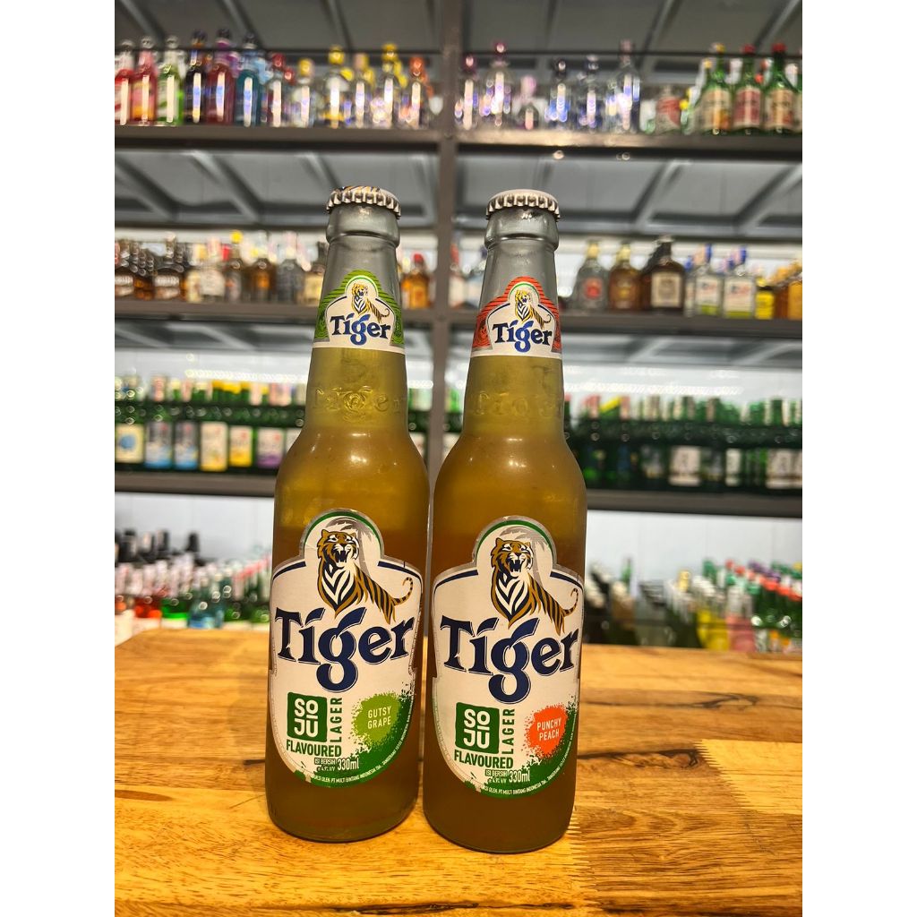 Jual 1 PAKET 2 BOTOL BEER TIGER SOJU LAGER 330 ML PUNCHY PEACH AND ...