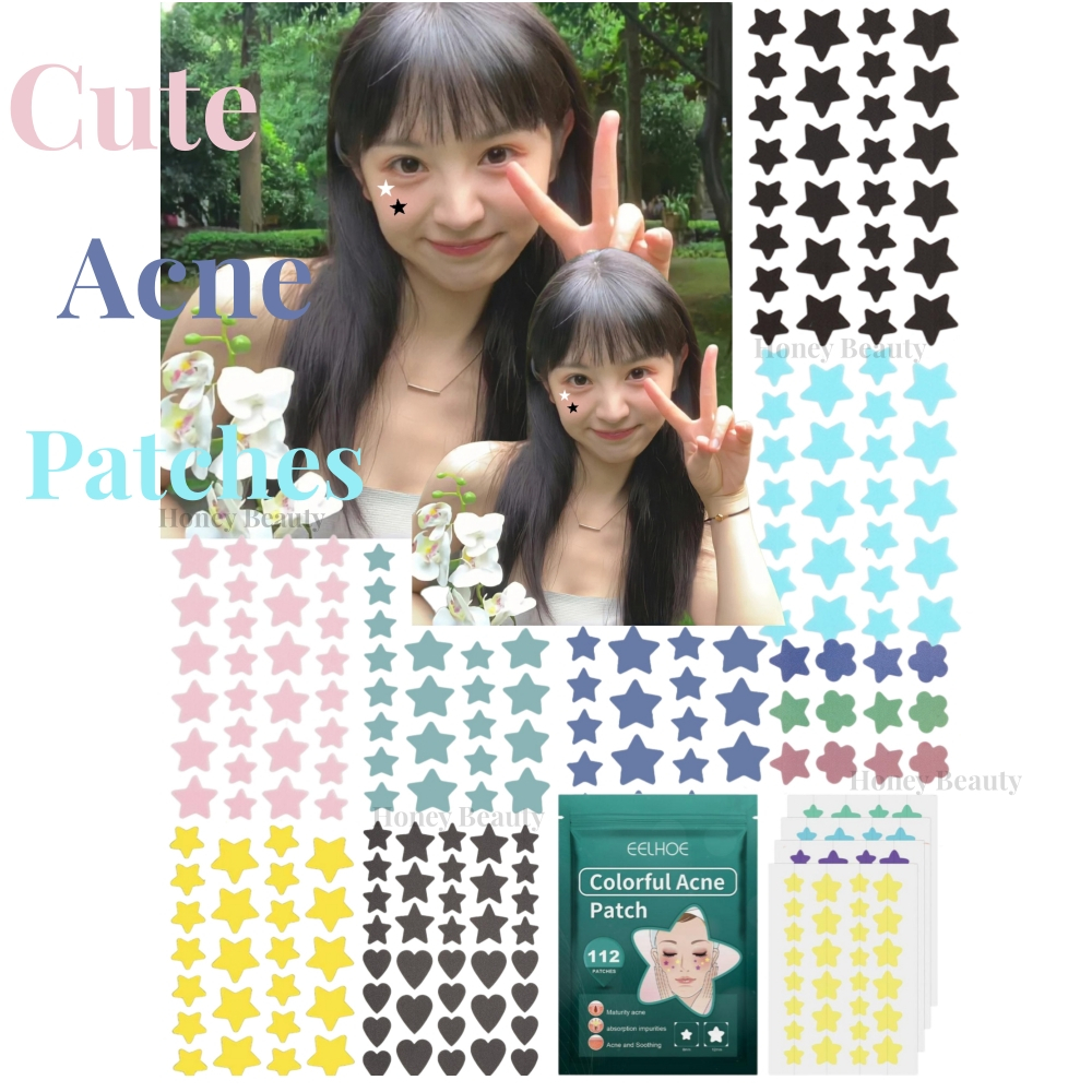 Jual 【New Color】Cute Flower Star Heart Shaped Acne Patches Beauty Acne ...