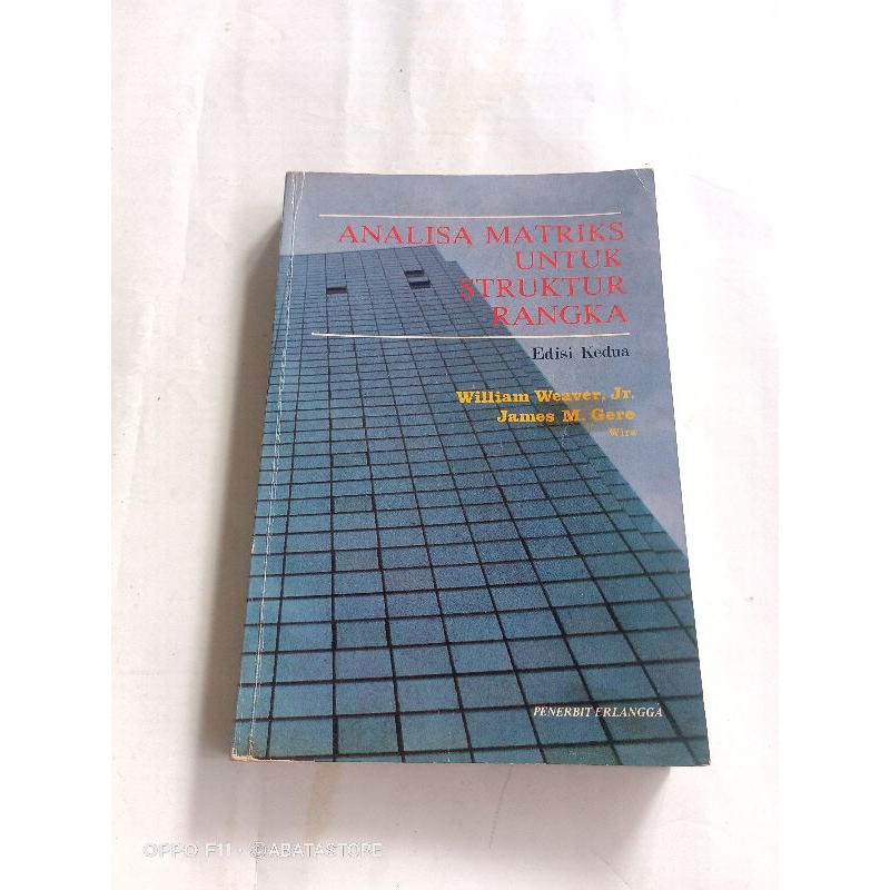 Jual BUKU ANALISA MATRIKS UNTUK STRUKTUR RANGKA EDISI KEDUA WILLIAM ...