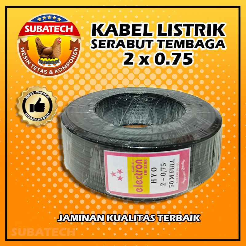 Jual Kabel ROLL Listrik Ganda Serabut 2x0.75 Isi-50Meter/1 Roll | Shopee Indonesia