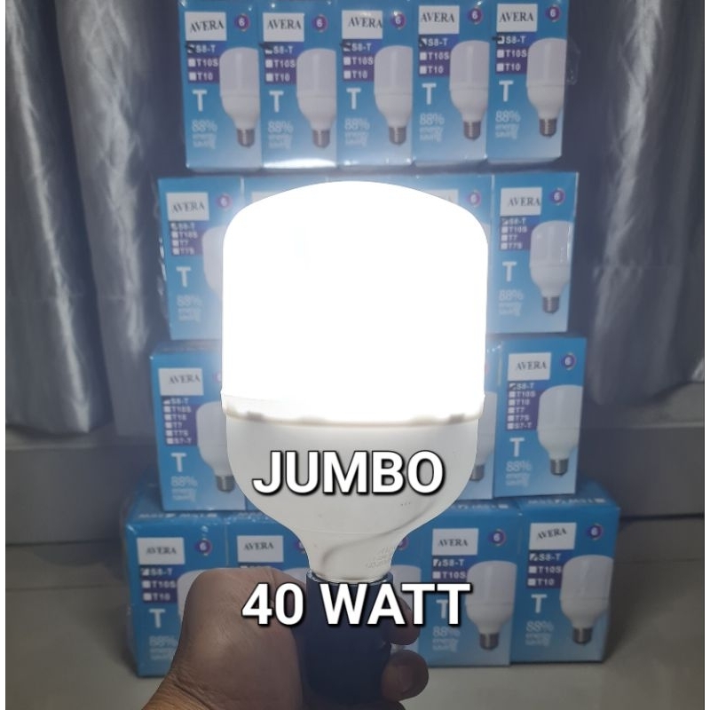 Jual LAMPU LED HEMAT ENERGI 88% AVERA LED S8 40W SUPER TERANG LED BULB | Shopee Indonesia