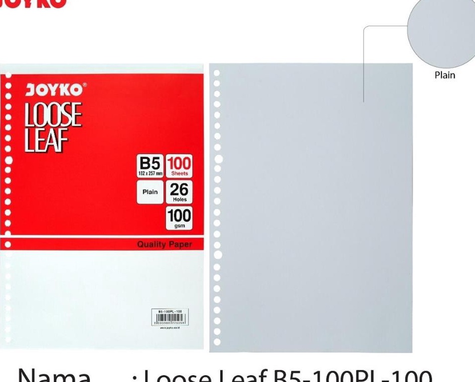 Jual Paket Spesial Isi File Loose Leaf B51 POLOS Joyko | Shopee Indonesia