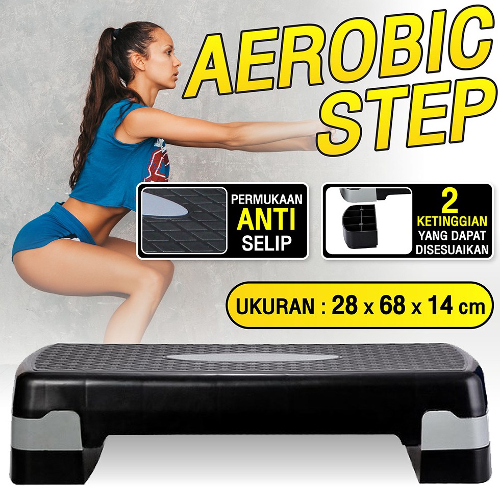Jual KODE F52E HTD Sport Papan Senam Aerobic Step Zumba 2 Tingkatan dan ...
